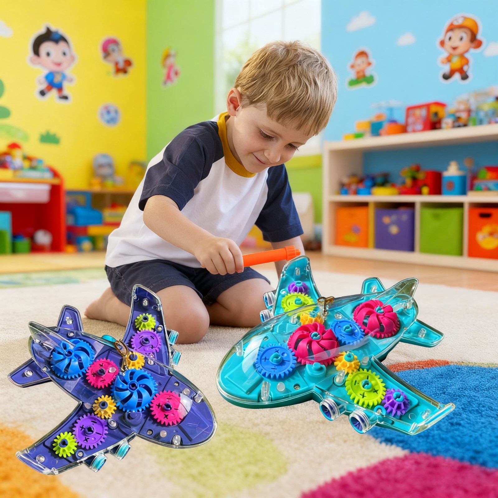 Viflosae Kids Toys Toys for Kids 8-12 Satchel Luminous Airplane Music ...