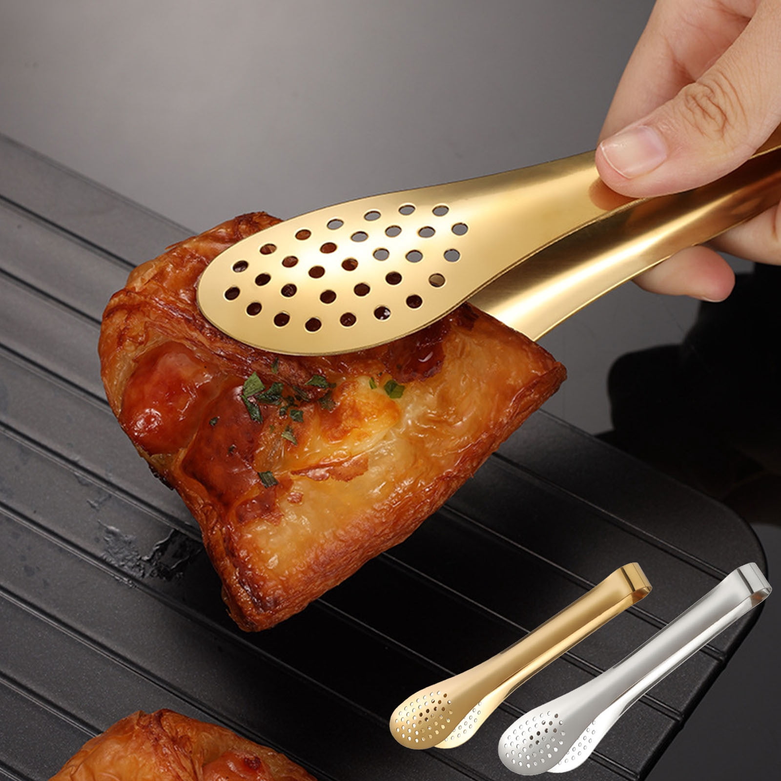 Viflosae Kitchen Tongs Stainless Steel Tongs Stainless Steel Compact ...