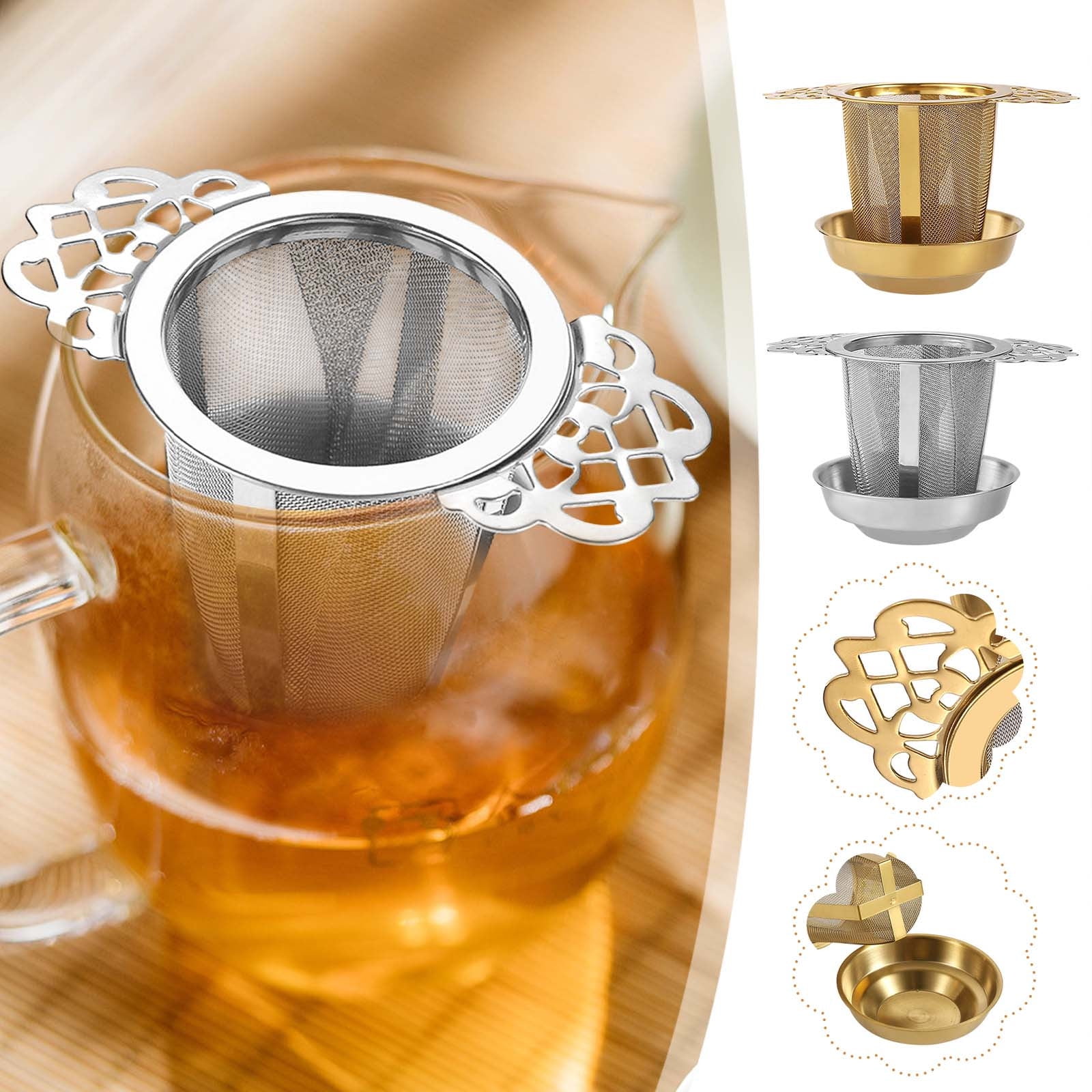 Viflosae Lace Tea Maker 304 Stainless Steel Tea Filter Separator ...
