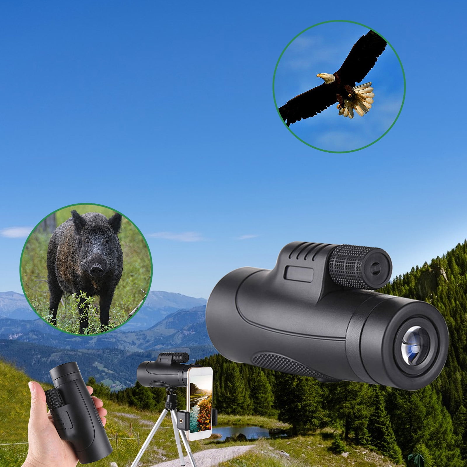 Holiday Deals Viflosae Monoculars 12 X 50 Large Calibre HD Binoculars ...