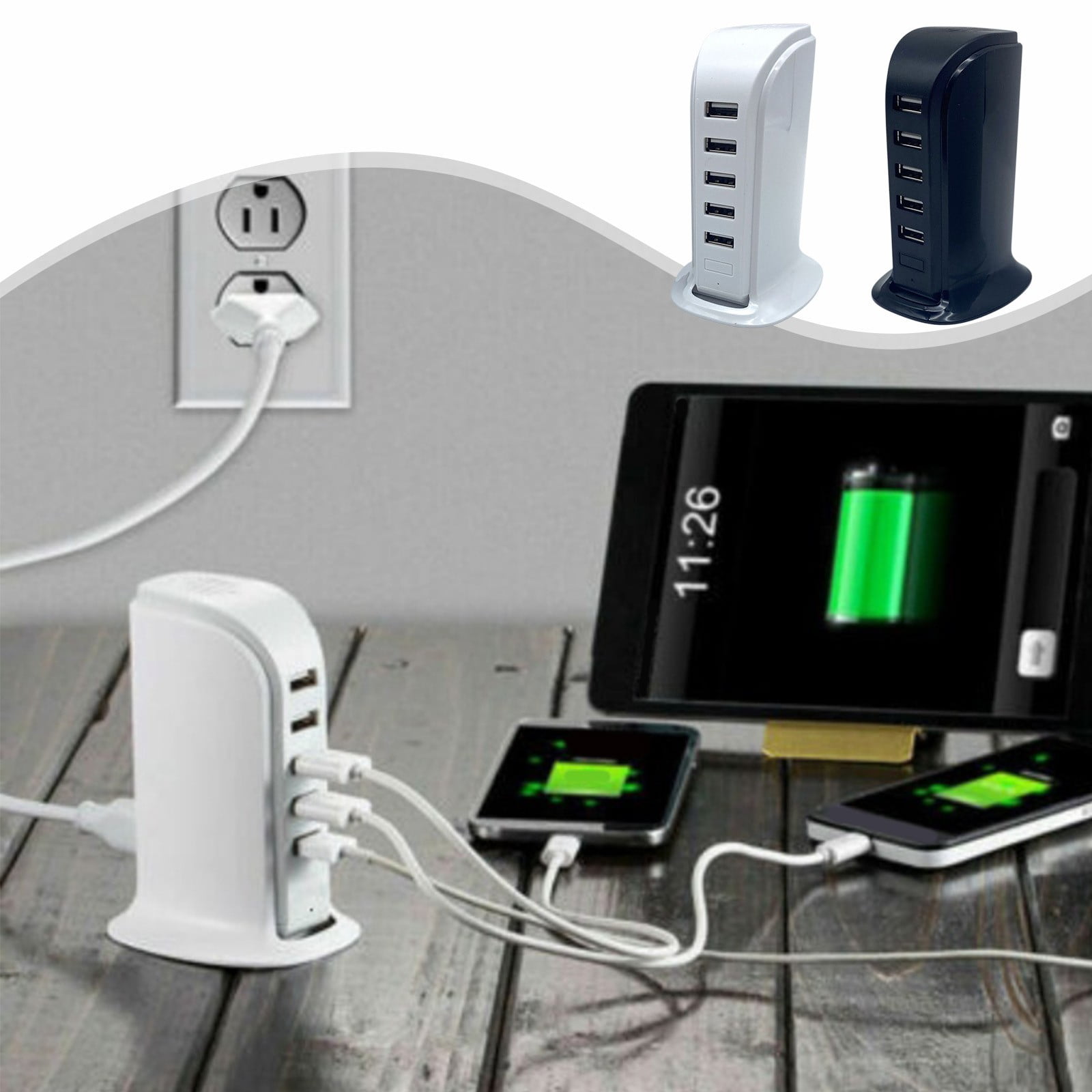 Viflosae Multi Interface USB Charger 20W Fast Charging Five Port 5V4A ...
