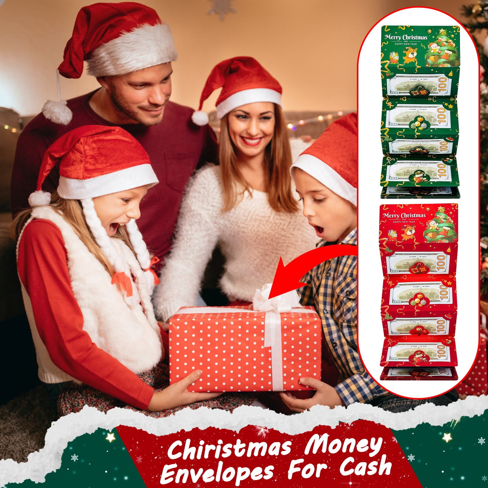Viflosae Ornament Box Shatterproof Ornaments Christmas Red Envelope 10 ...