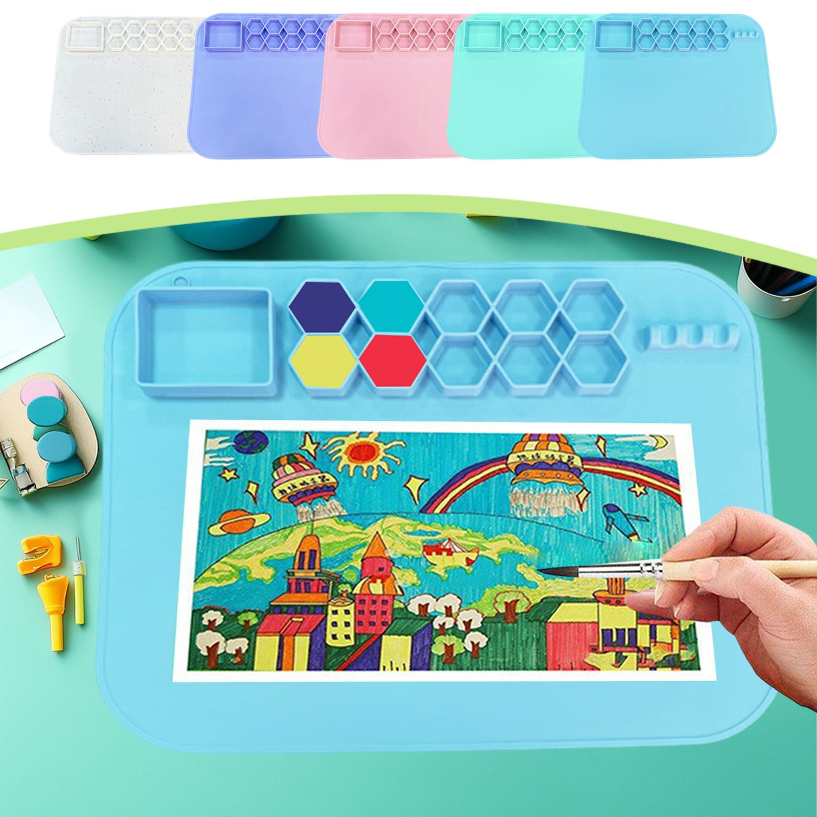 Viflosae Paint Mats for Kids Children's Art Drawing Board Oil Painting ...