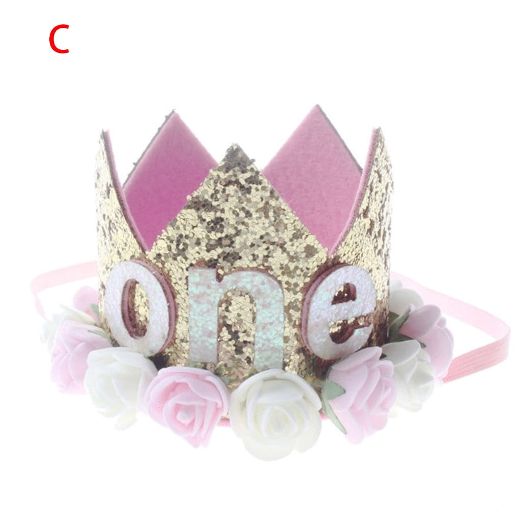 Viflosae Party Supplies Children's Rose Crown Digital Hair Baby ...