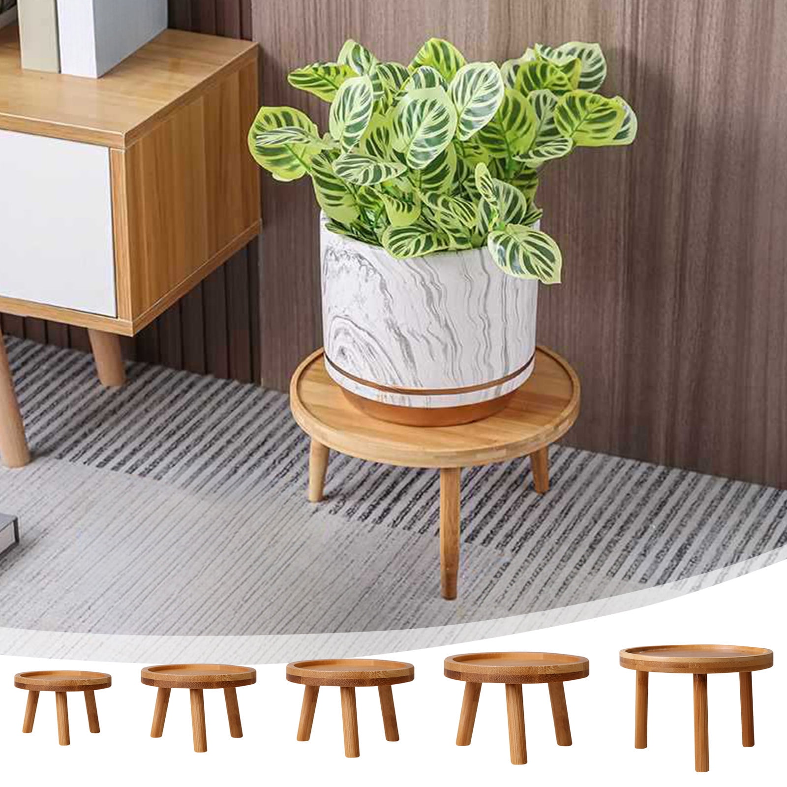 Viflosae Planters Planter Flower Pot Tray Solid Wood Flower Shelf ...