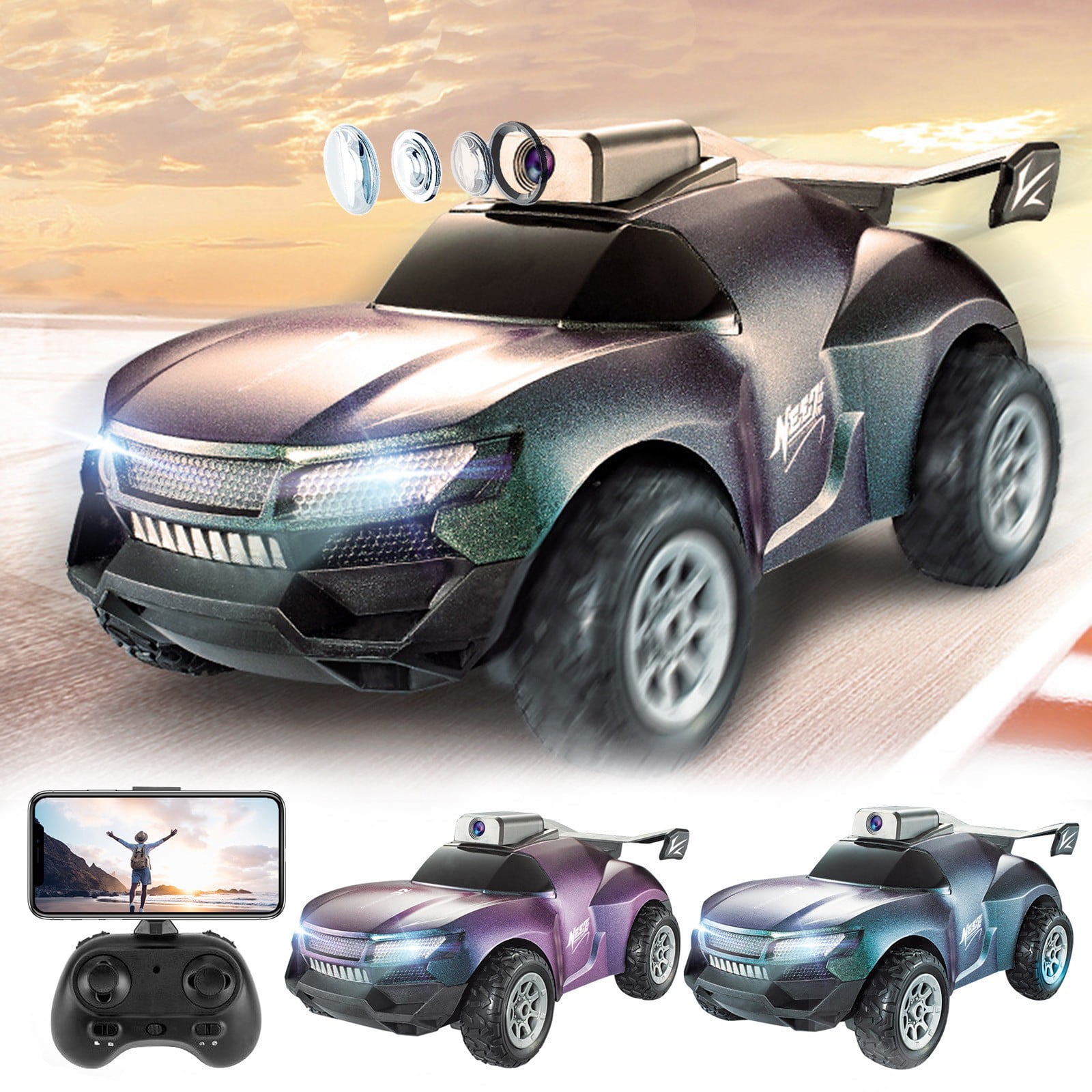 Viflosae Rc Truck FPV RC Car With HD 1080P Camera, 2.4Ghz Remote ...