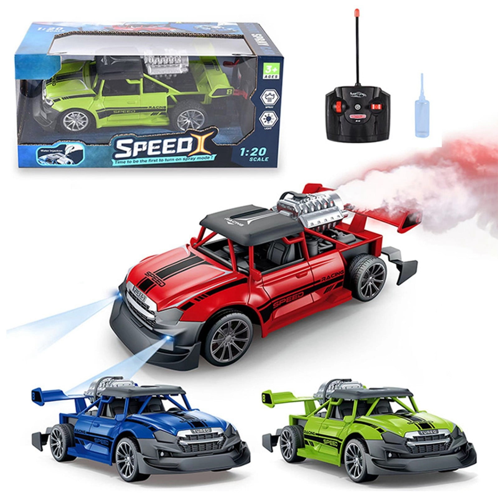 Viflosae Remote Control Car for Toddlers 1-3 Spray Remote Control Car 1 ...