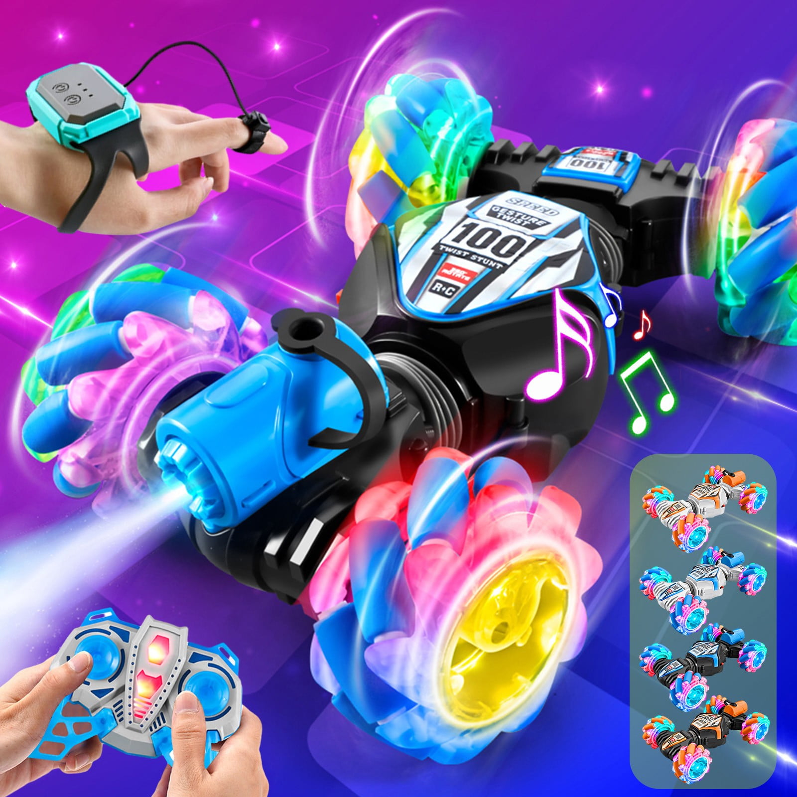 Viflosae Remote Control Car for Toddlers 1-3 Stunt Car Toys For 6-12 ...