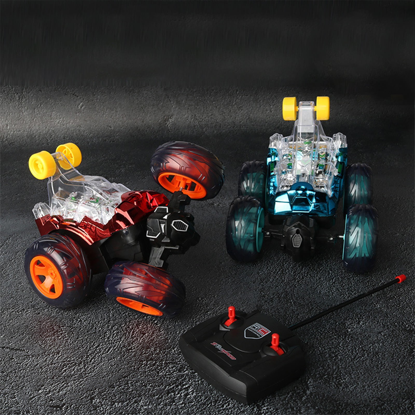 Viflosae Remote Control Truck Remote Control Flip Stunt Car Crash 360 ...