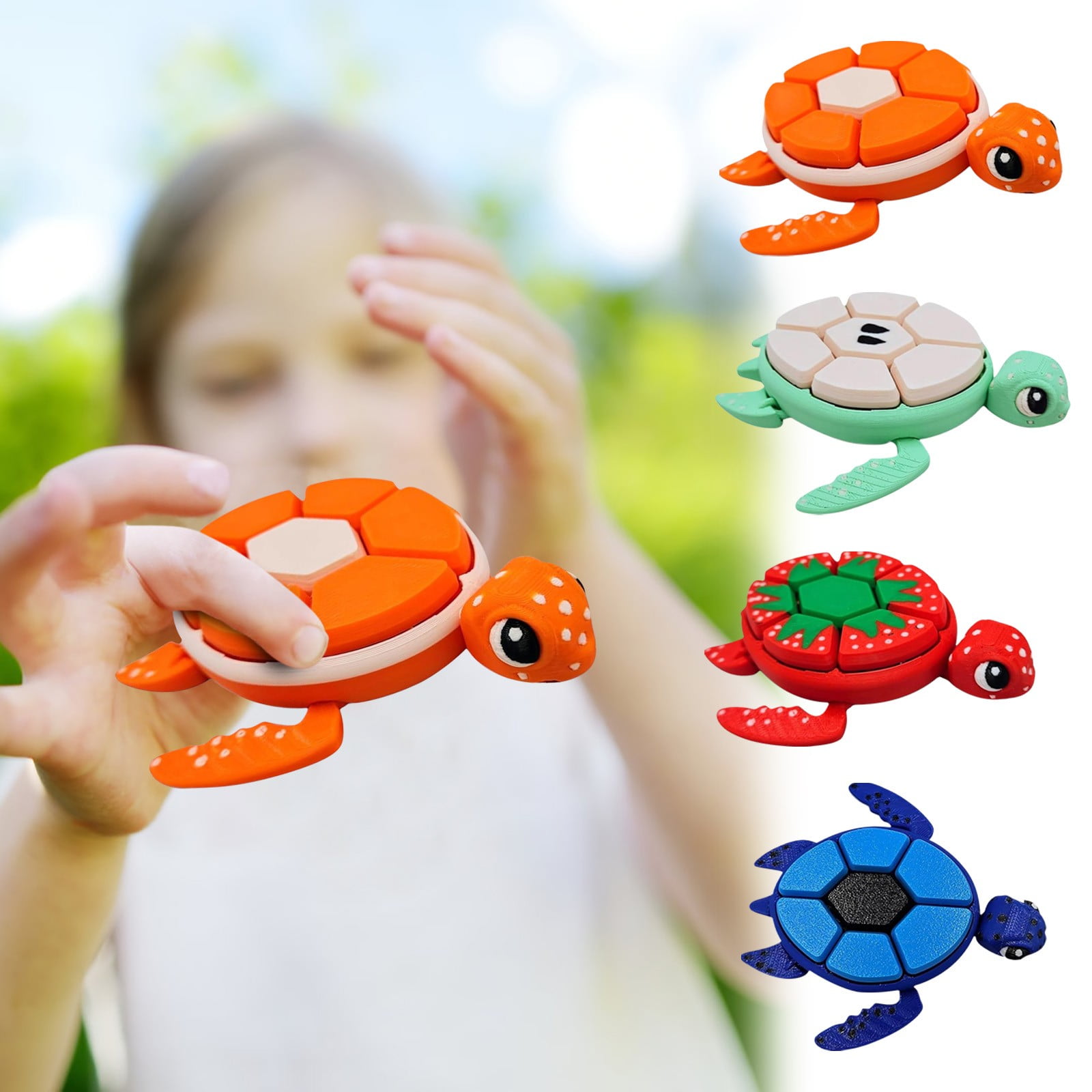 Viflosae Sensory Toys Fidget Toy Fruit Series Turtle Hand Stimulation ...