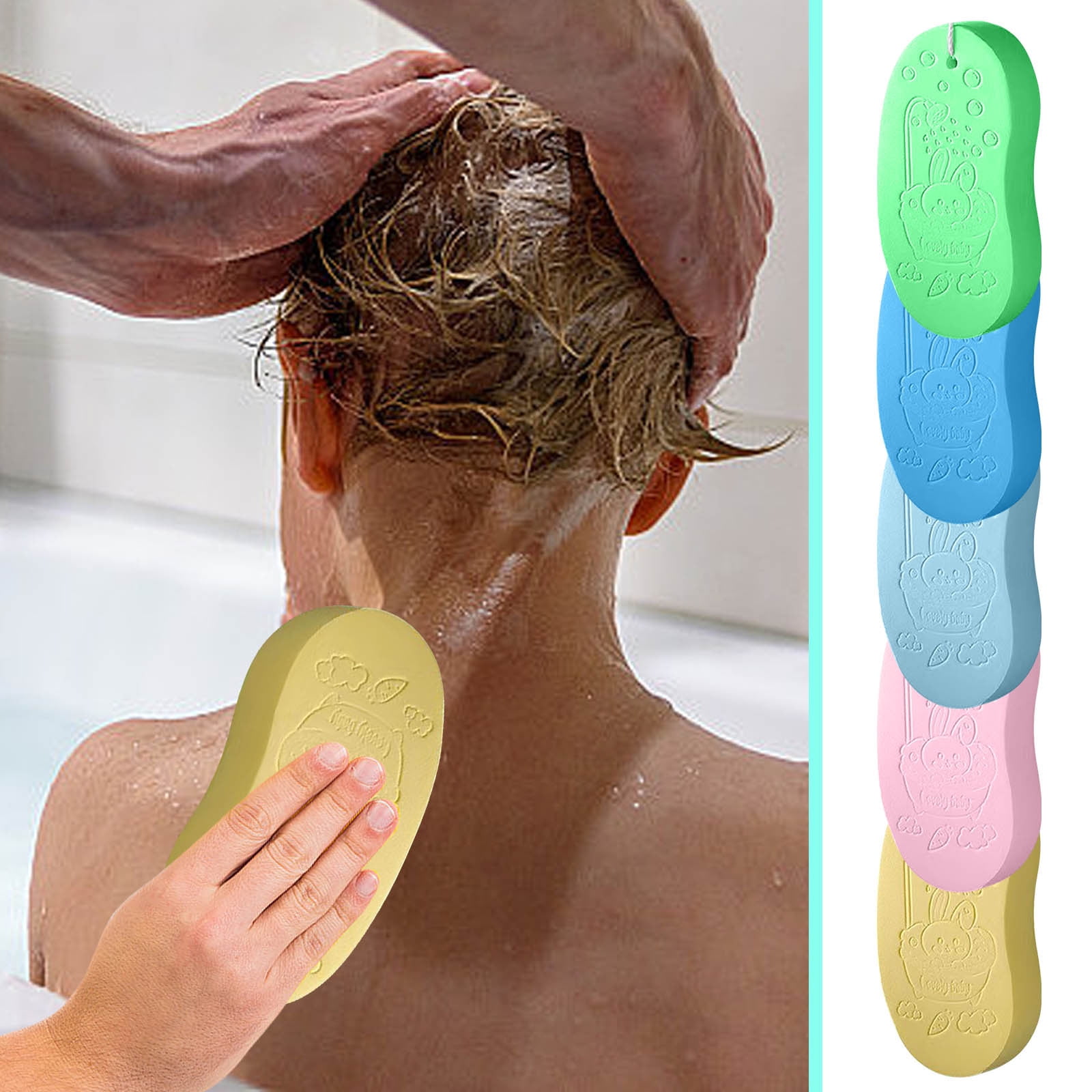 Viflosae Shower Sponge Loofah Rubbing Sponge for Children Friendly and Mud Rubbing Tool for ...