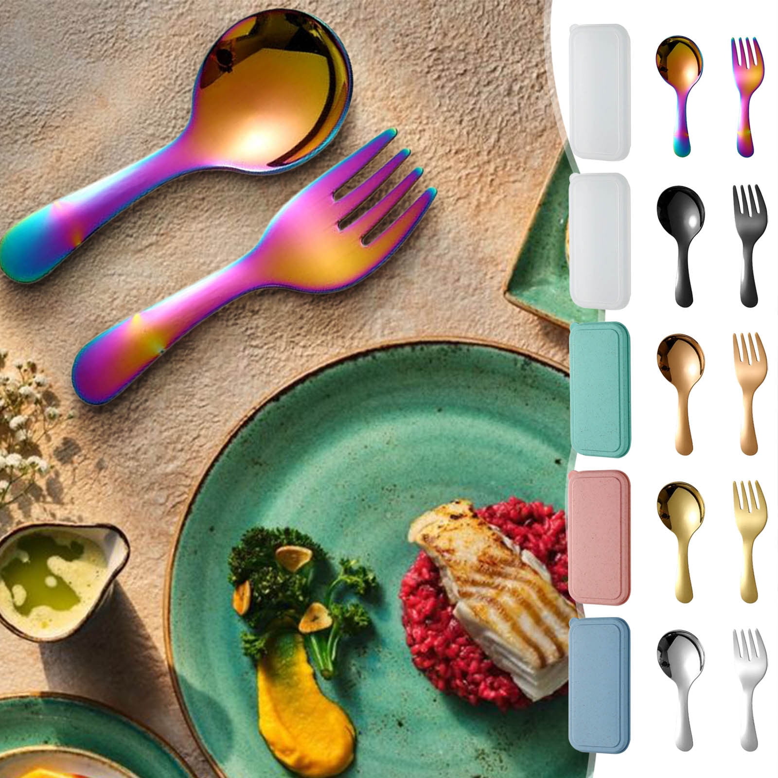 Viflosae Silverware Sets Spoons and forks Set Silverware Sets Stainless ...