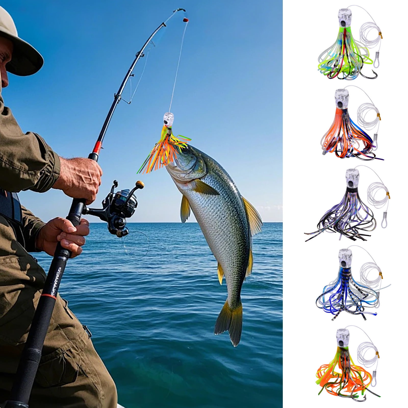 Viflosae Soft Plastic Lures Artificial Squid Bait Resin Imitation Lures ...