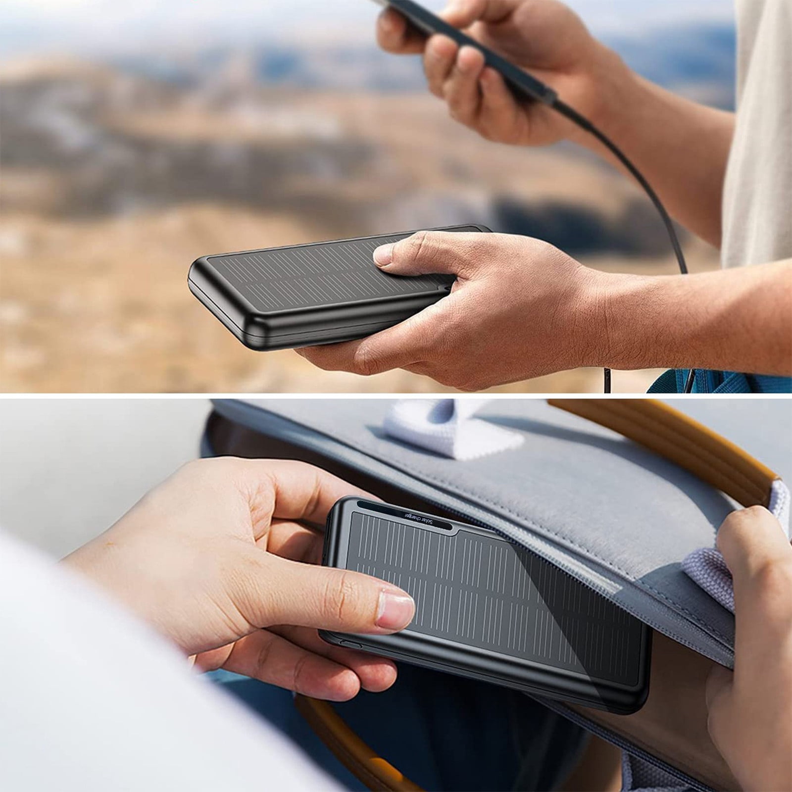 Viflosae Solar Charger 30000mAh Portable Solar Power Bank For Cell ...