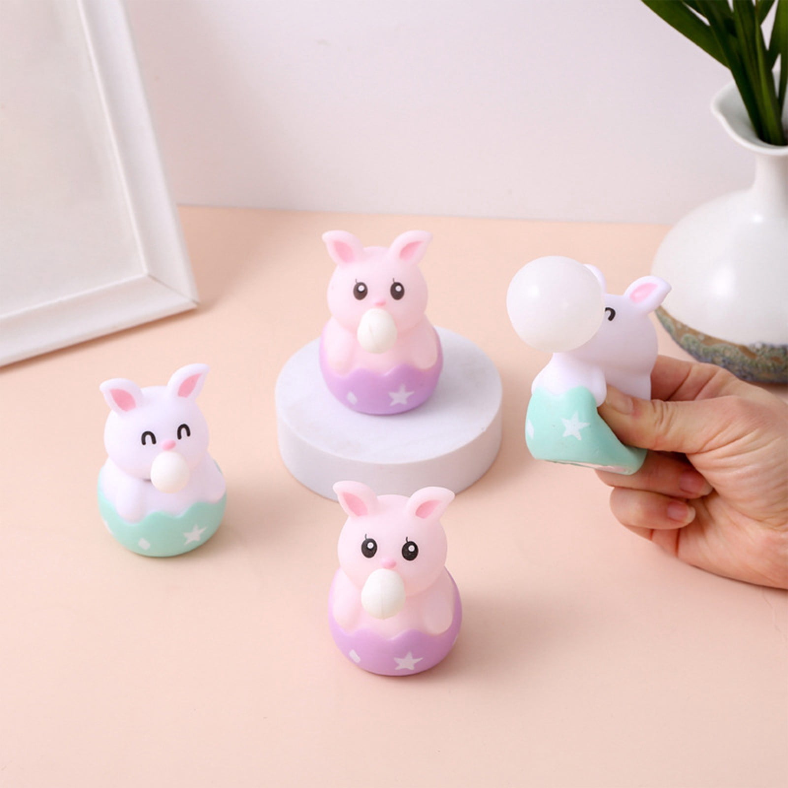Viflosae Stress Relief Toy Cartoons Girl Squeezing And Popping Animals ...