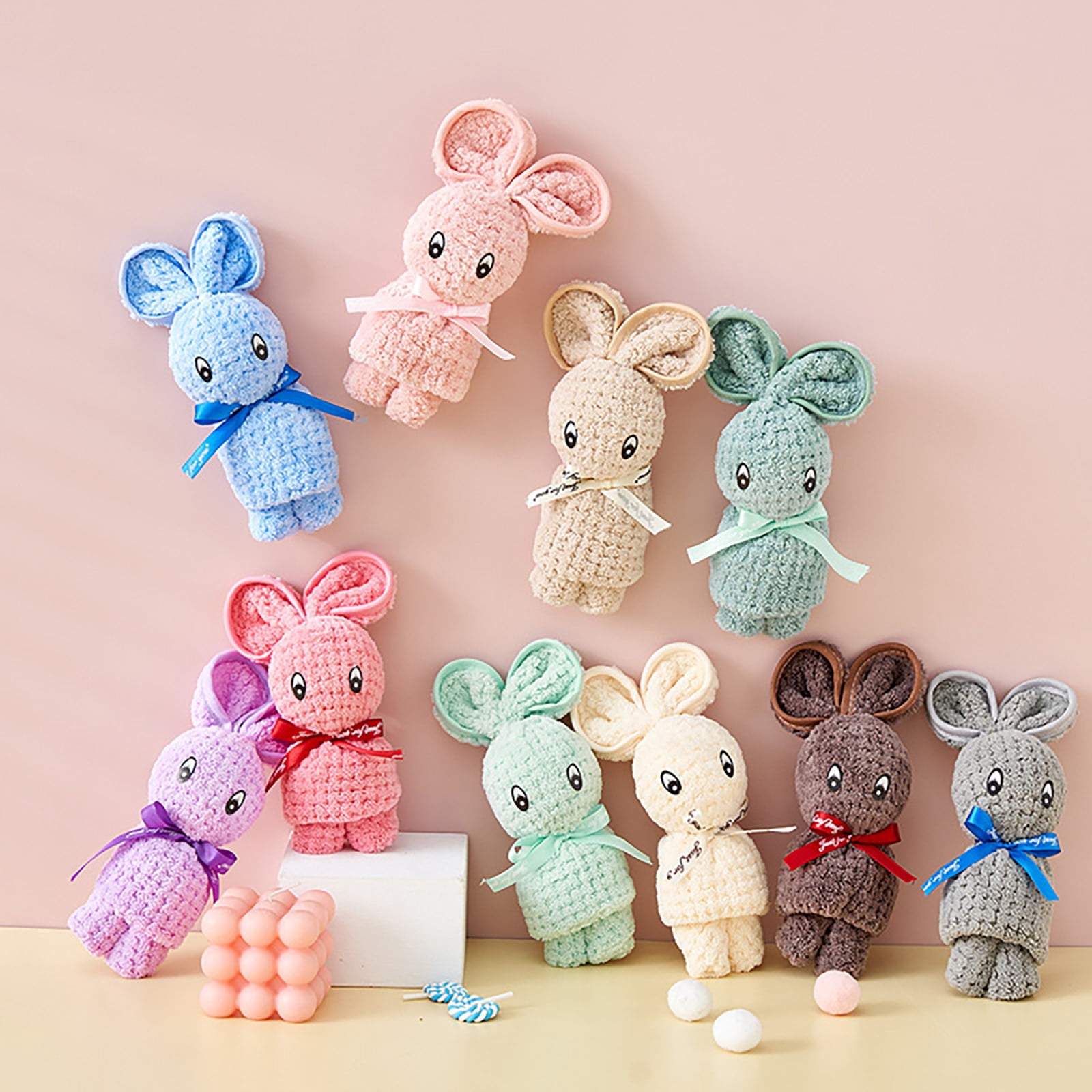 Viflosae Towels Bathroom Towels Corals Fleece Small Towel Squares ...