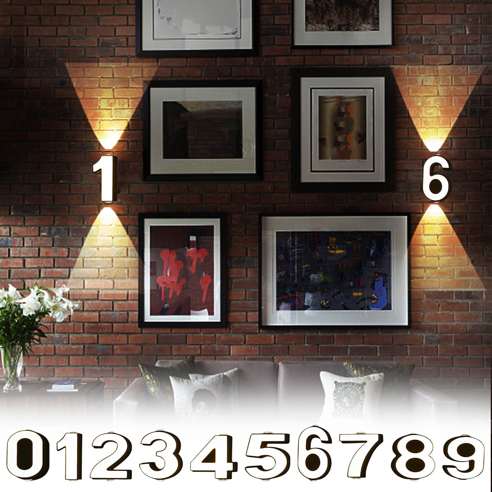 Viflosae Wall Light Fixtures Wall Lights for Bedroom LED Digital Lights ...