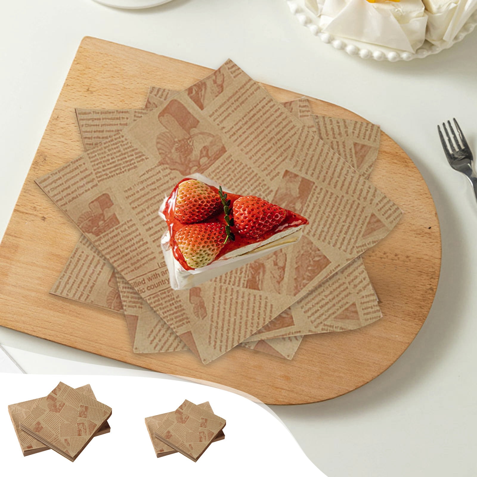 Viflosae Wax Paper Sandwich Wrapping Paper Sheets 100 Pcs Old Newspaper ...