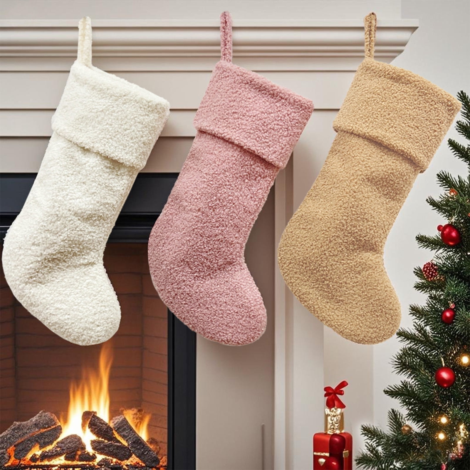 Viflosae White Christmas Balls 18 In Christmas Stockings Rustics ...