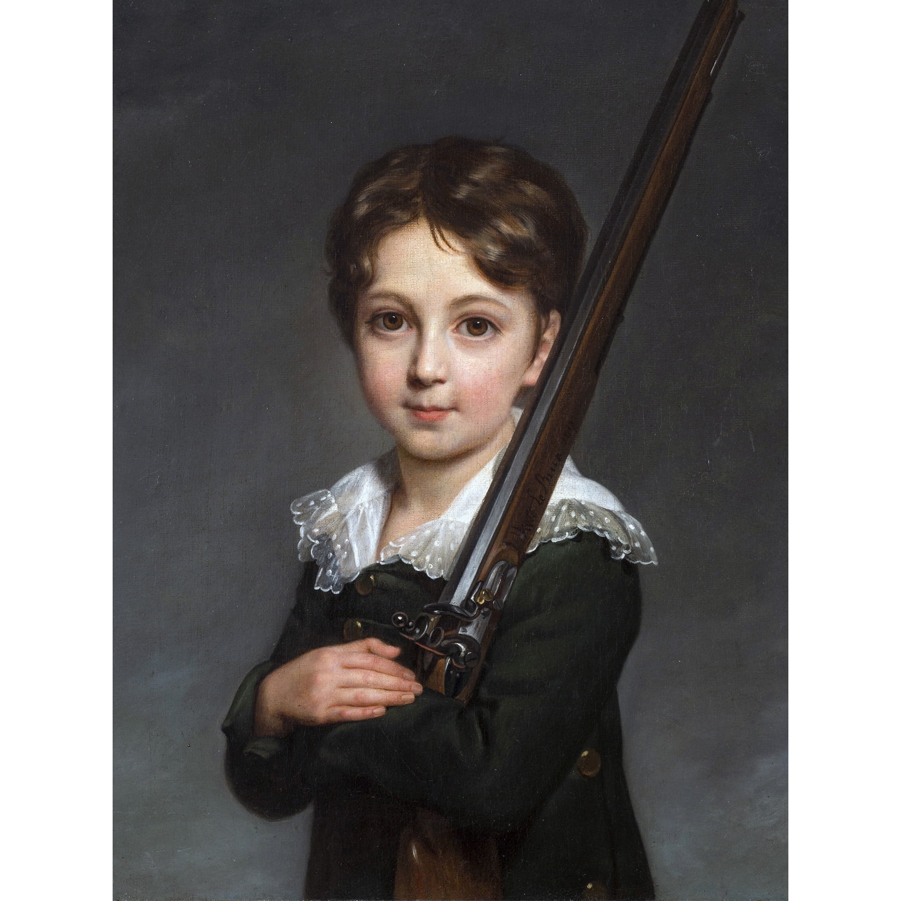 Vigee-Lebrun Portrait Young Boy Rifle Painting Extra Large Art Print ...