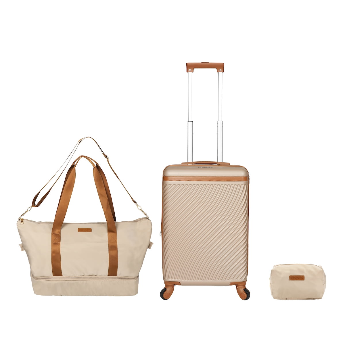 Viggio 3-Piece Brown Luggage Set - Walmart.com