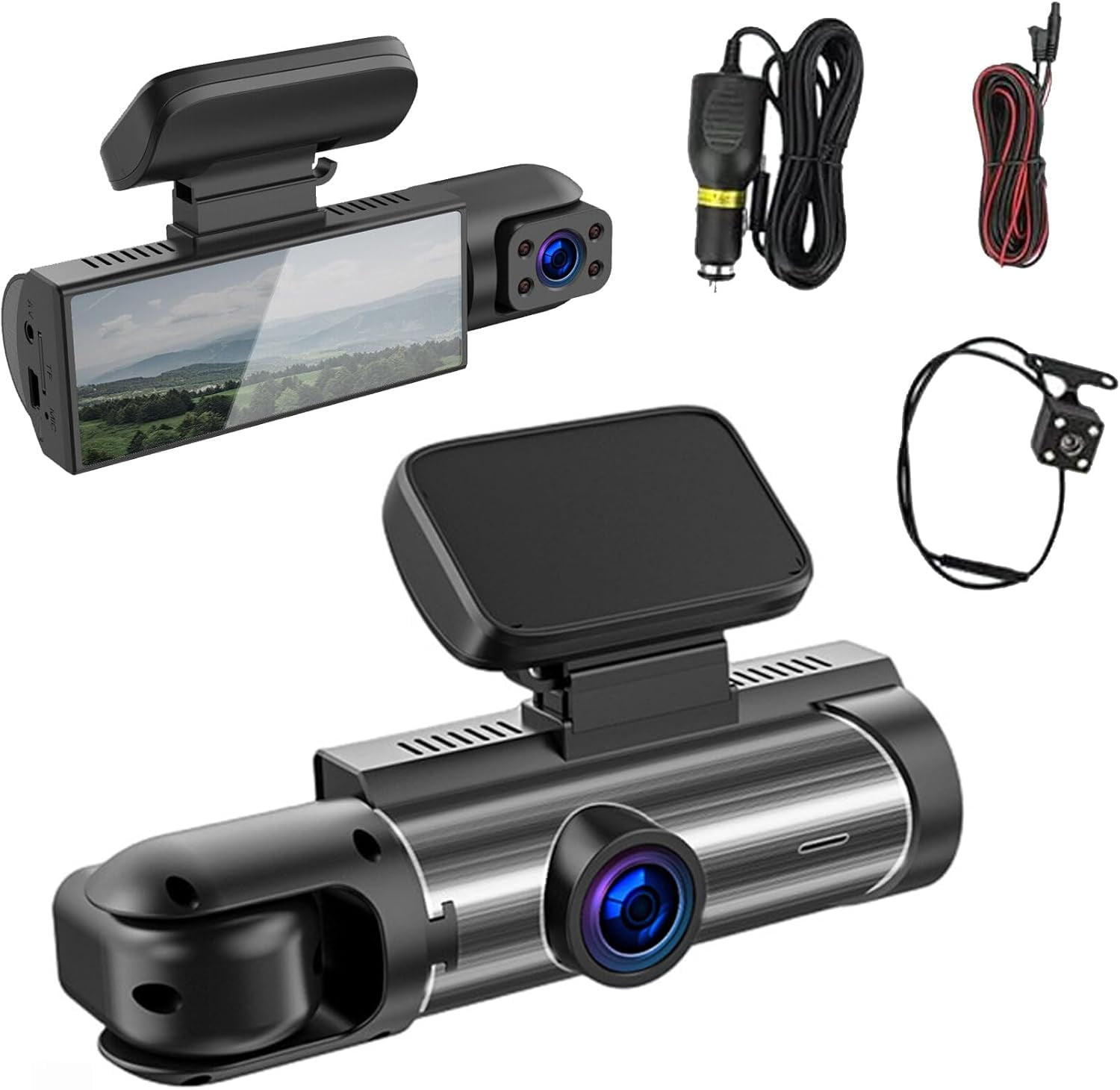 Vigil Dashcam, Vital Dash Cam Pro 2025, Car Camera - Front and in-Car ...