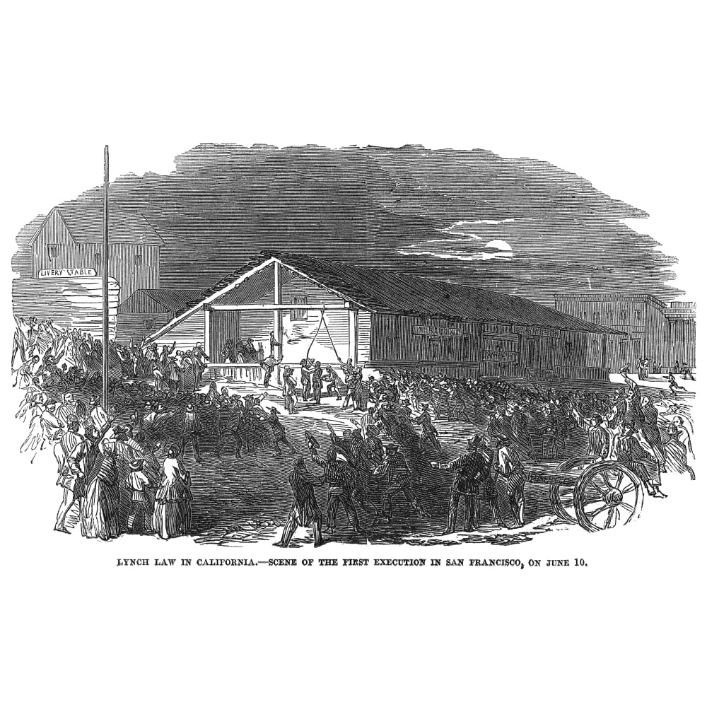 Vigilance Committee 1851. Nthe Execution Of A Burglar By Vigilantes At ...