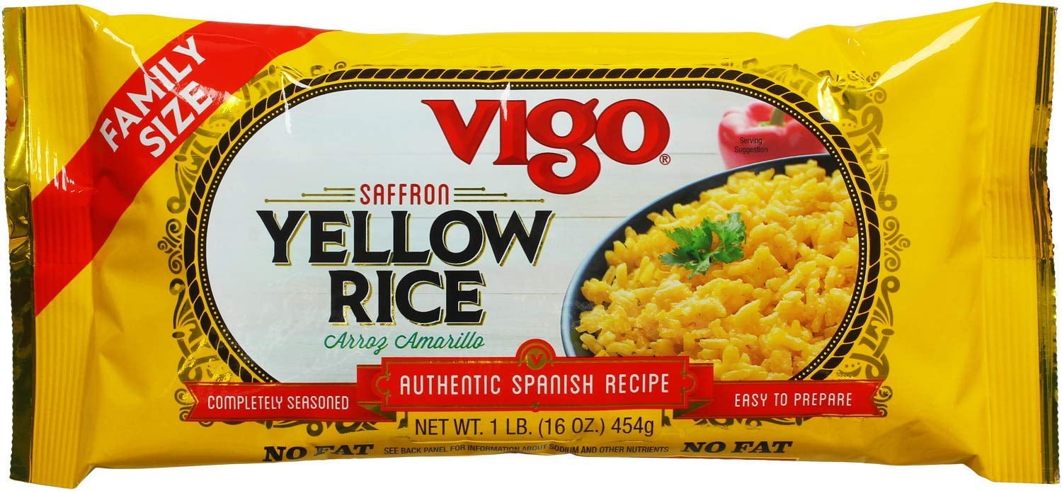 Vigo Authentic Saffron Yellow Rice, Low Fat, 16oz (Yellow Rice, 16 ...