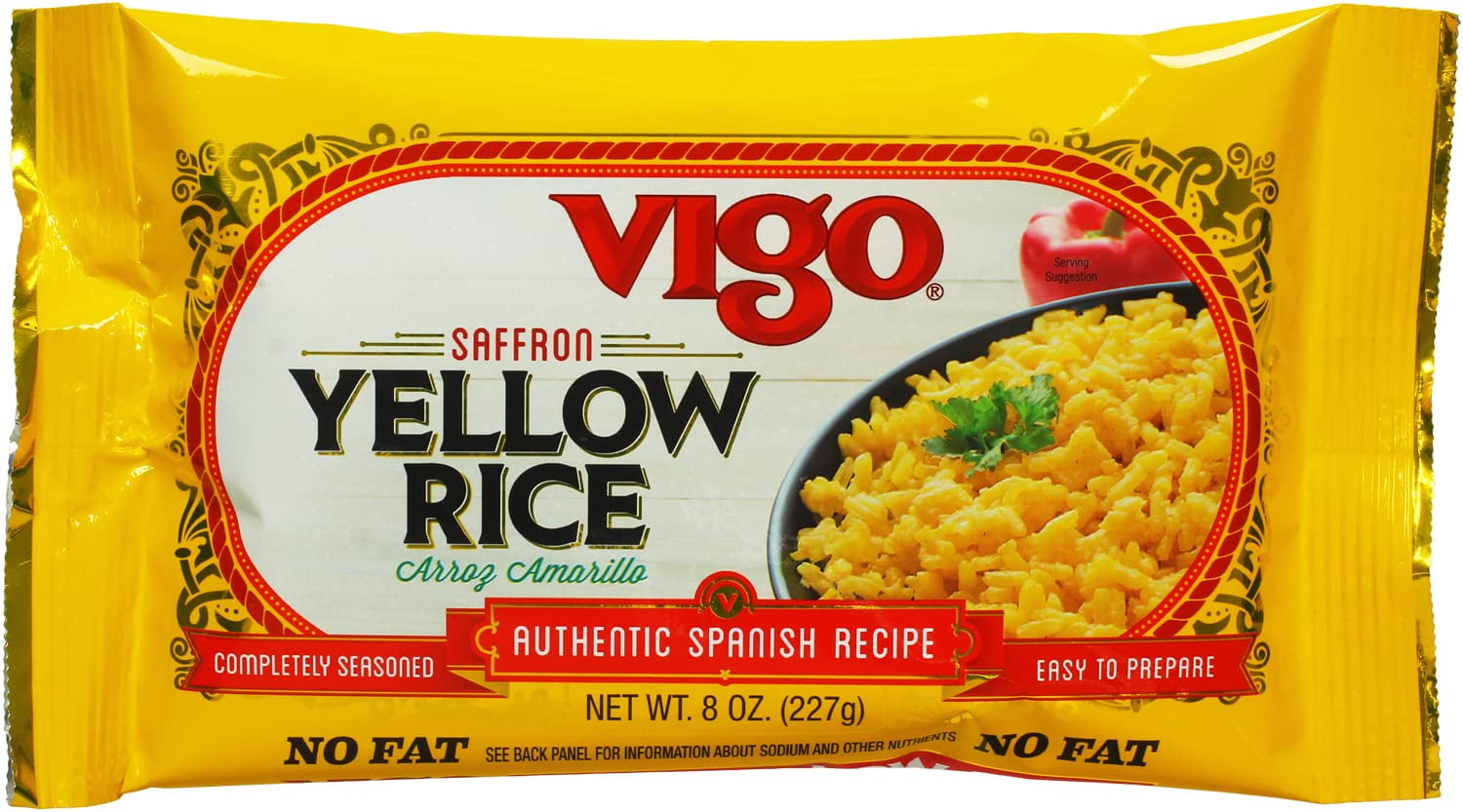Vigo Foods Saffron Yellow Rice, Spanish Seasoned, 8oz Pack of 12 ...