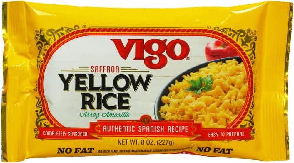 Vigo Authentic Saffron Yellow Rice, Low Fat, 8oz (Yellow Rice, Pack of ...