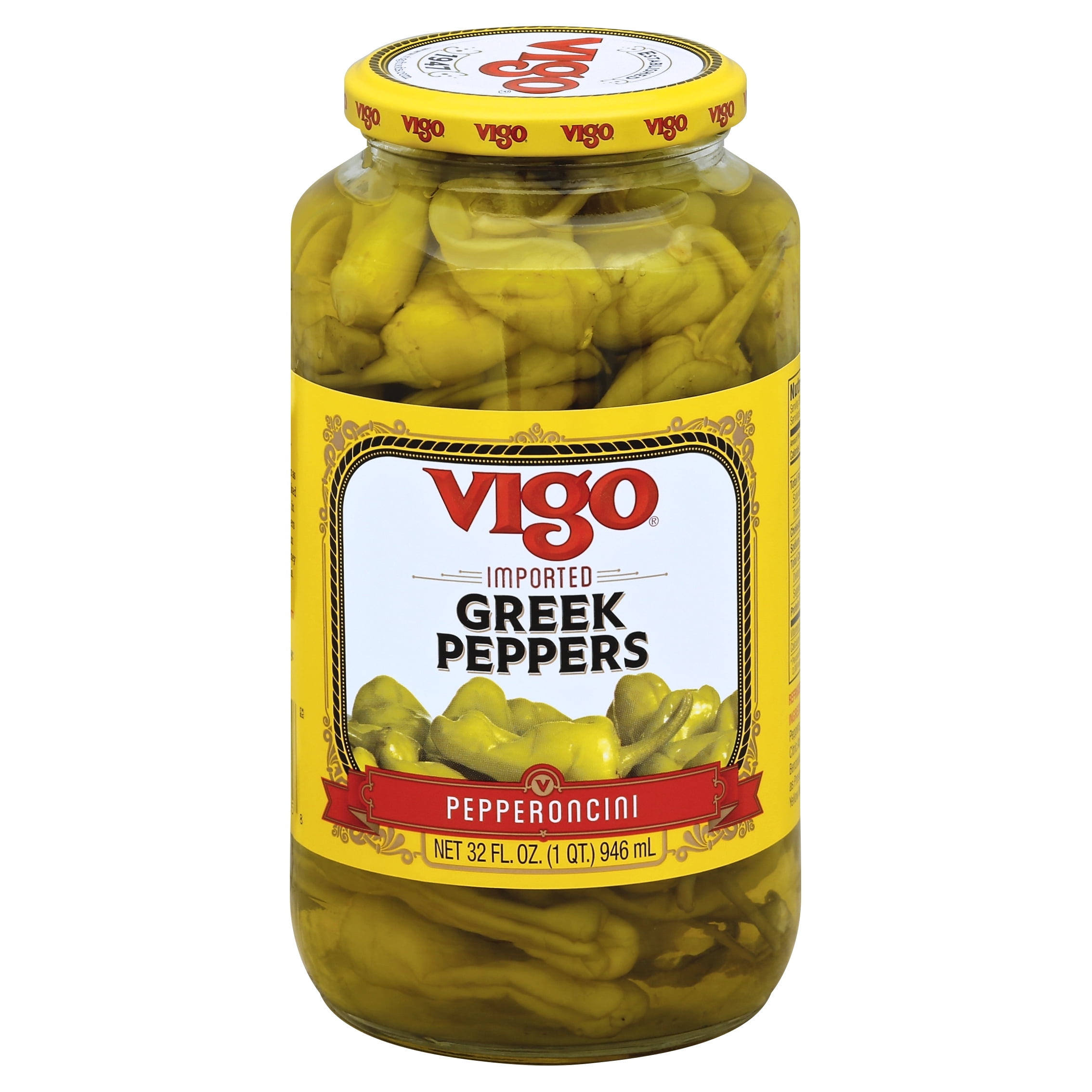 Vigo Handpicked Greek Peppers, Zesty Flavor, Perfect for Pizzas and ...