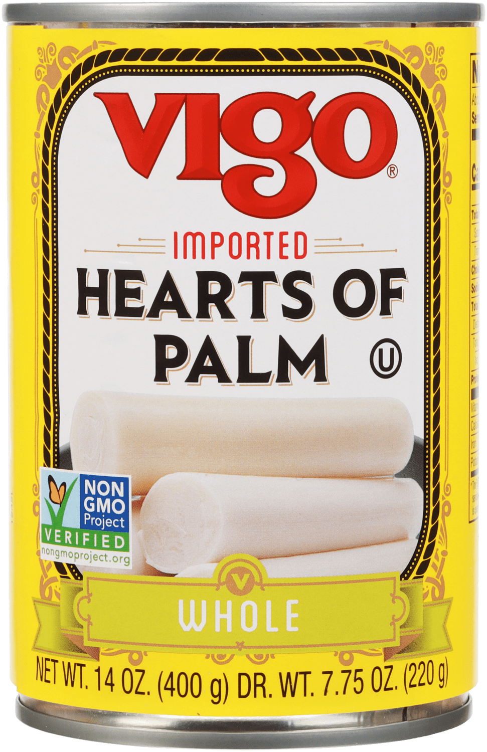 Vigo Imported Canned Whole Hearts of Palm 14 oz Allergens Not Contained ...