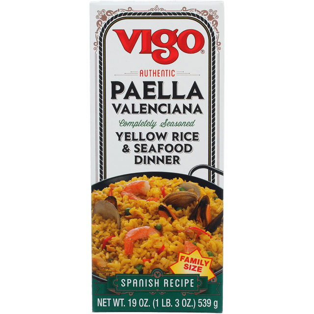 Vigo Paella Valenciana Yellow Rice & Seafood Dinner, Easy to Prepare ...