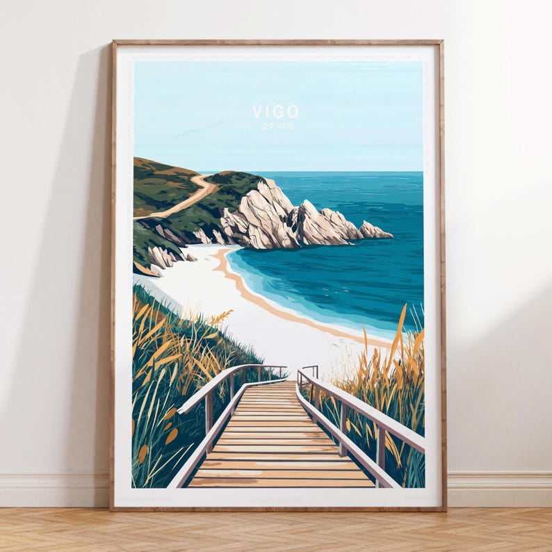Vigo Print – Spain Wall Art, Vigo Spain Poster, Travel Minimalist ...