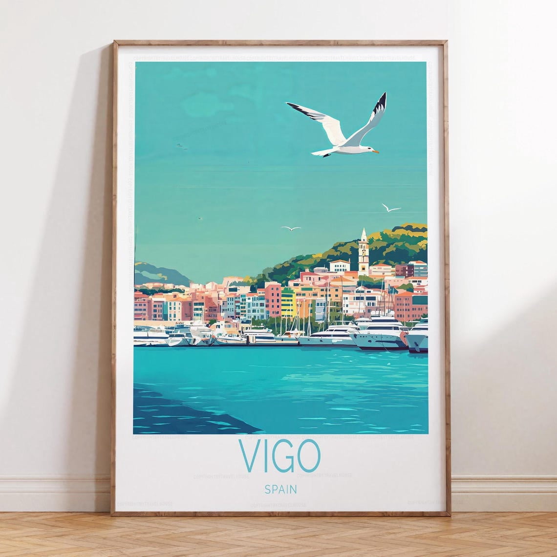 Vigo Spain Travel Wall Art Housewarming Scenery Wall Art V8, Unframed ...