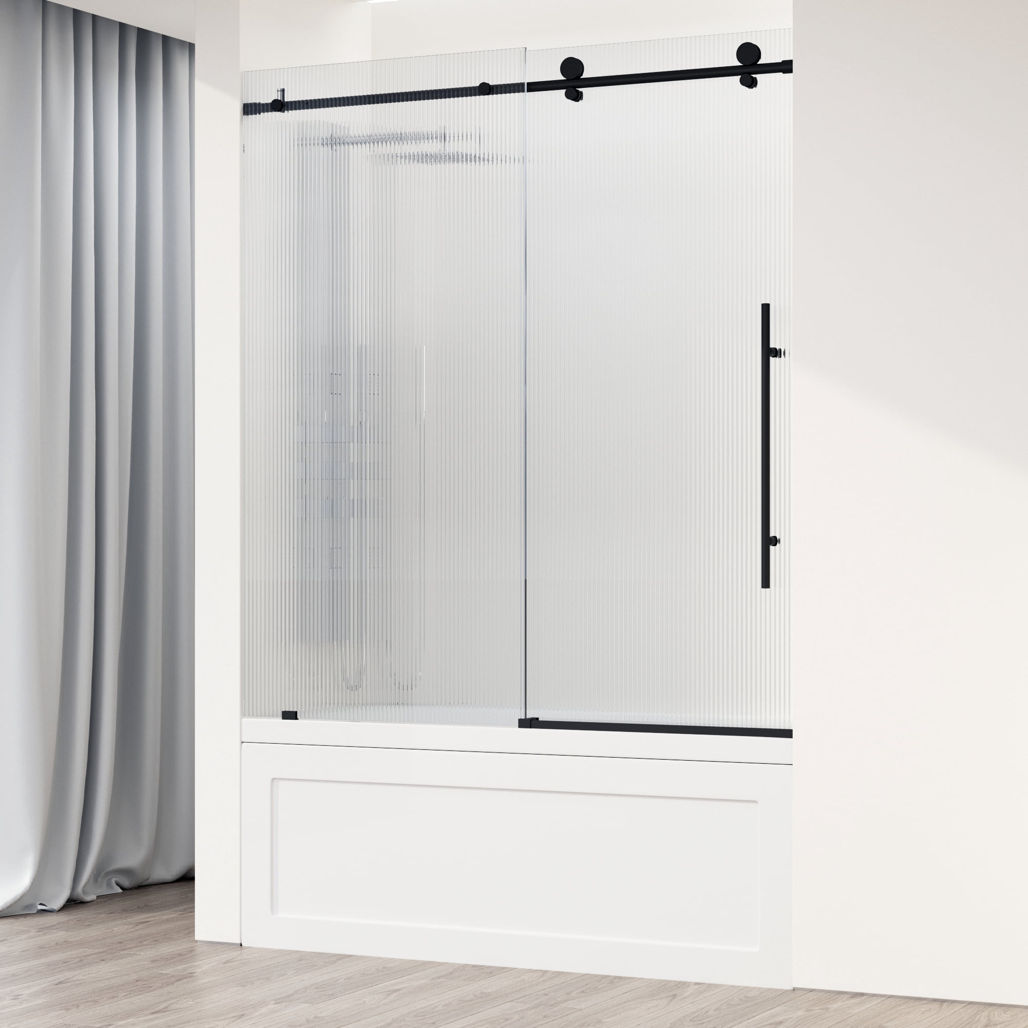 Vigo Vg6021fl6066r Elan E-Class 66" High X 60" Wide Sliding Frameless ...