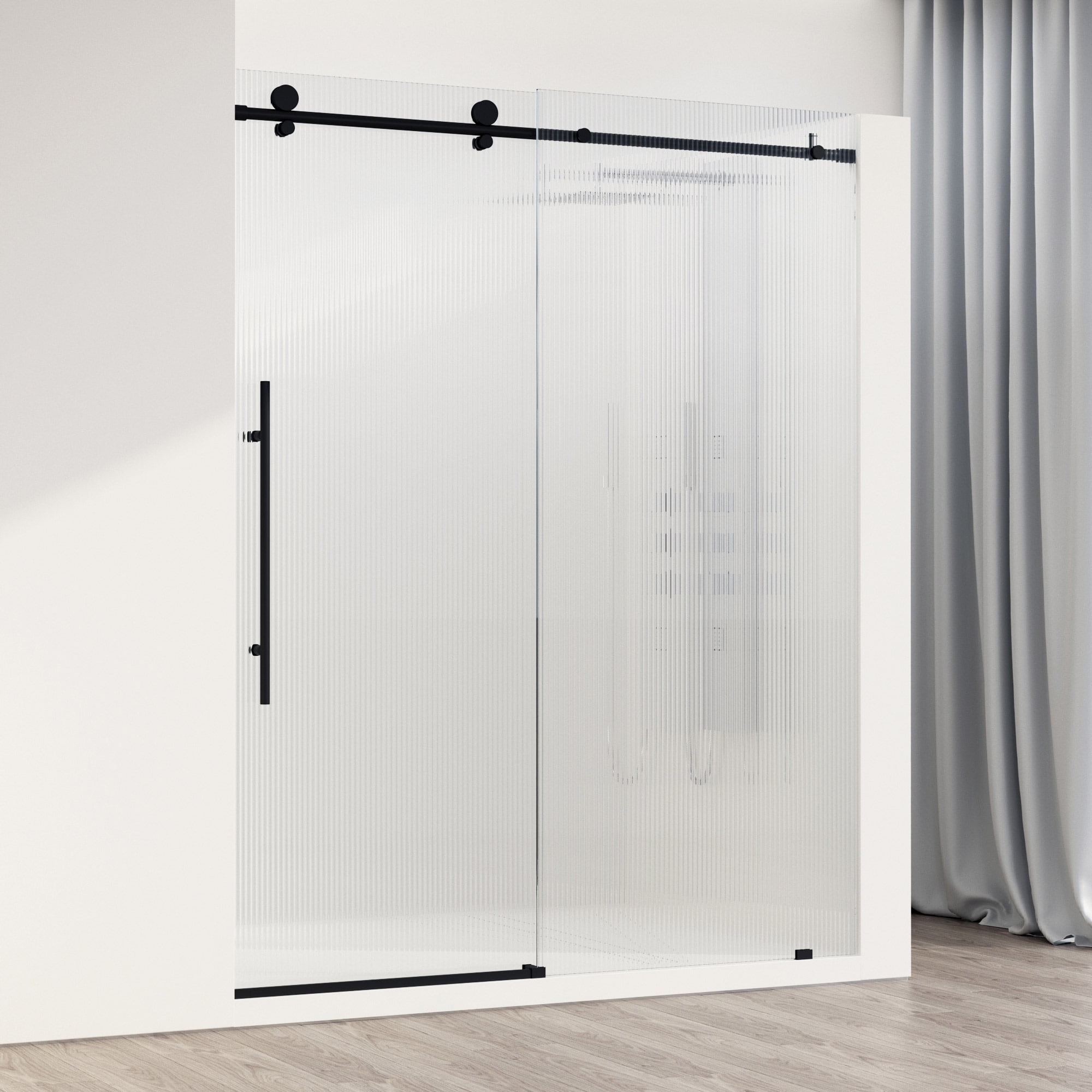 Vigo Vg6021fl6076l Elan E-Class 76" High X 60" Wide Sliding Frameless ...