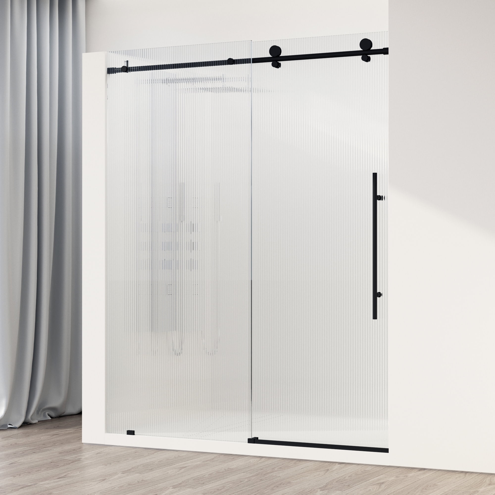 Vigo Vg6021fl6076r Elan E-Class 76" High X 60" Wide Sliding Frameless ...