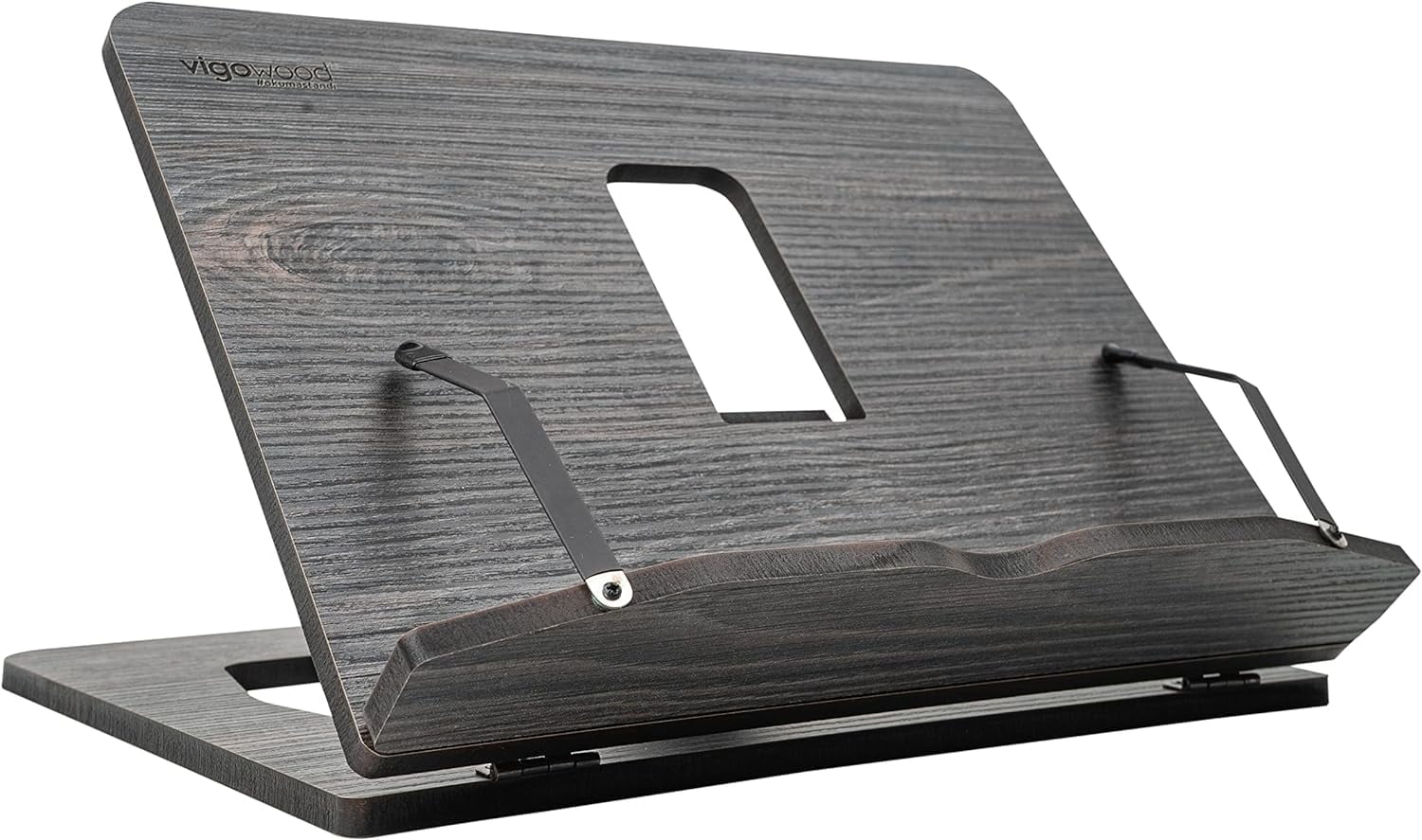 Vigo Wood Book Stand – Adjustable Wooden Reading Holder and Cookbook ...