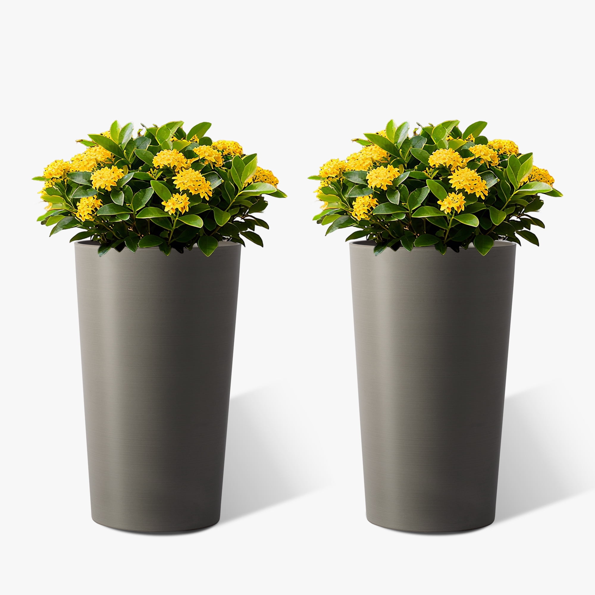 Vigo huseeo 2 Sets of Tall 21.7-Inch Tall Planters, Modern Indoor ...