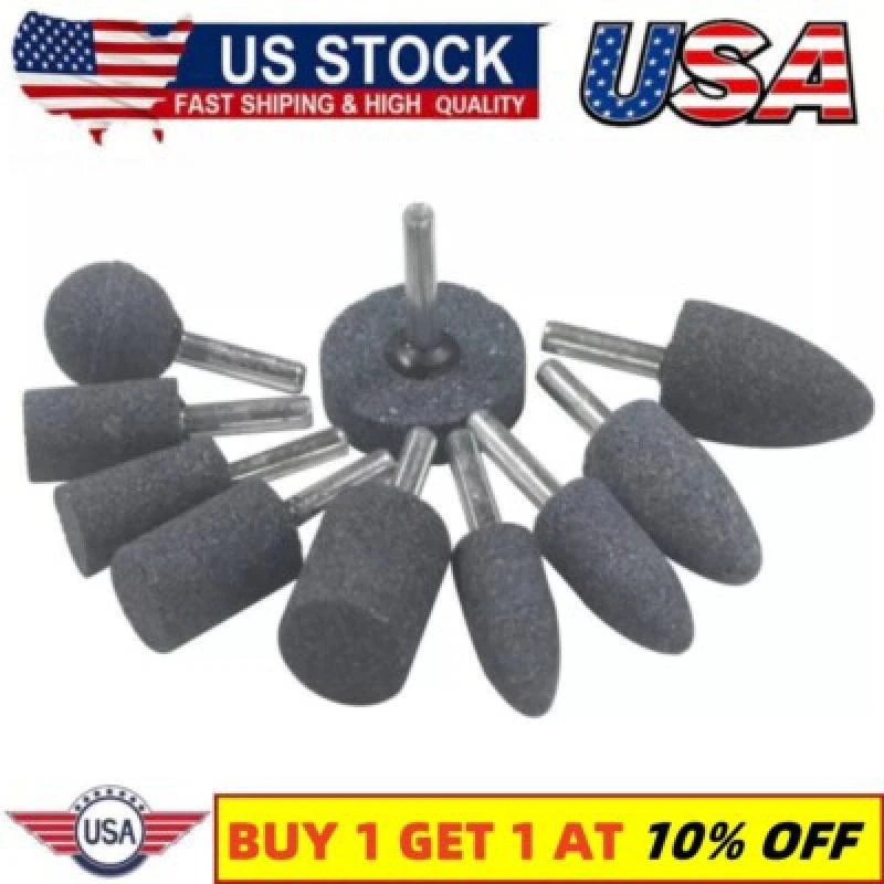 Vigor - 10X Various Shapes Abrasive Grinding Stone Rotary Accessories ...