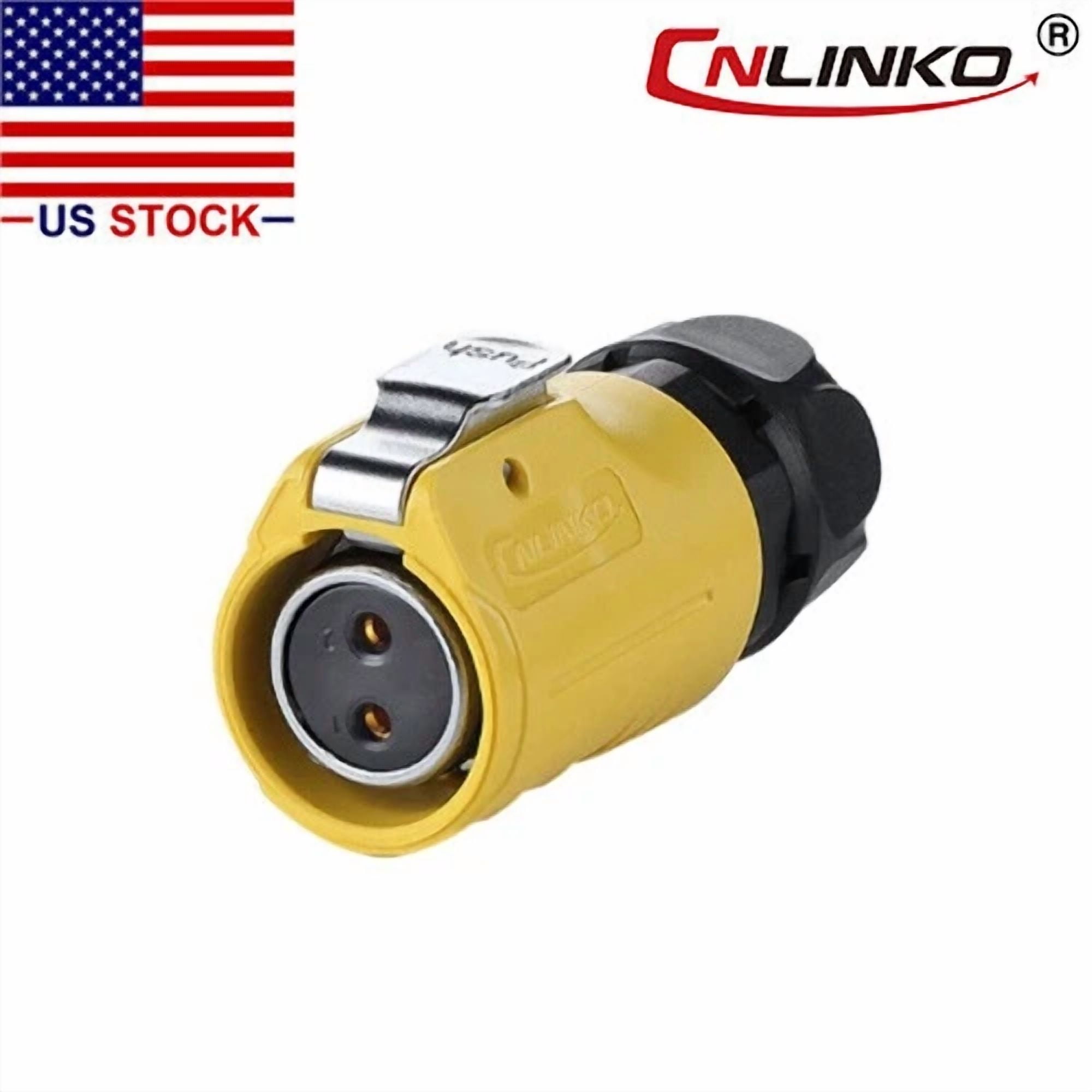 Vigor - 2 Pin Power Circular Industrial Connector Female Plug Outdoor ...