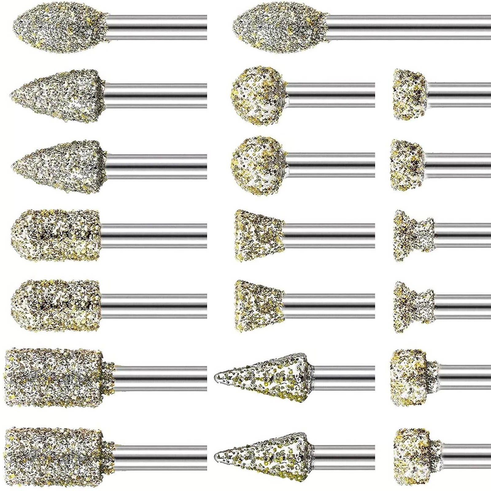 Vigor - 20*Diamond Grinding Burr Drill Bits Tool For Glass Engraving ...