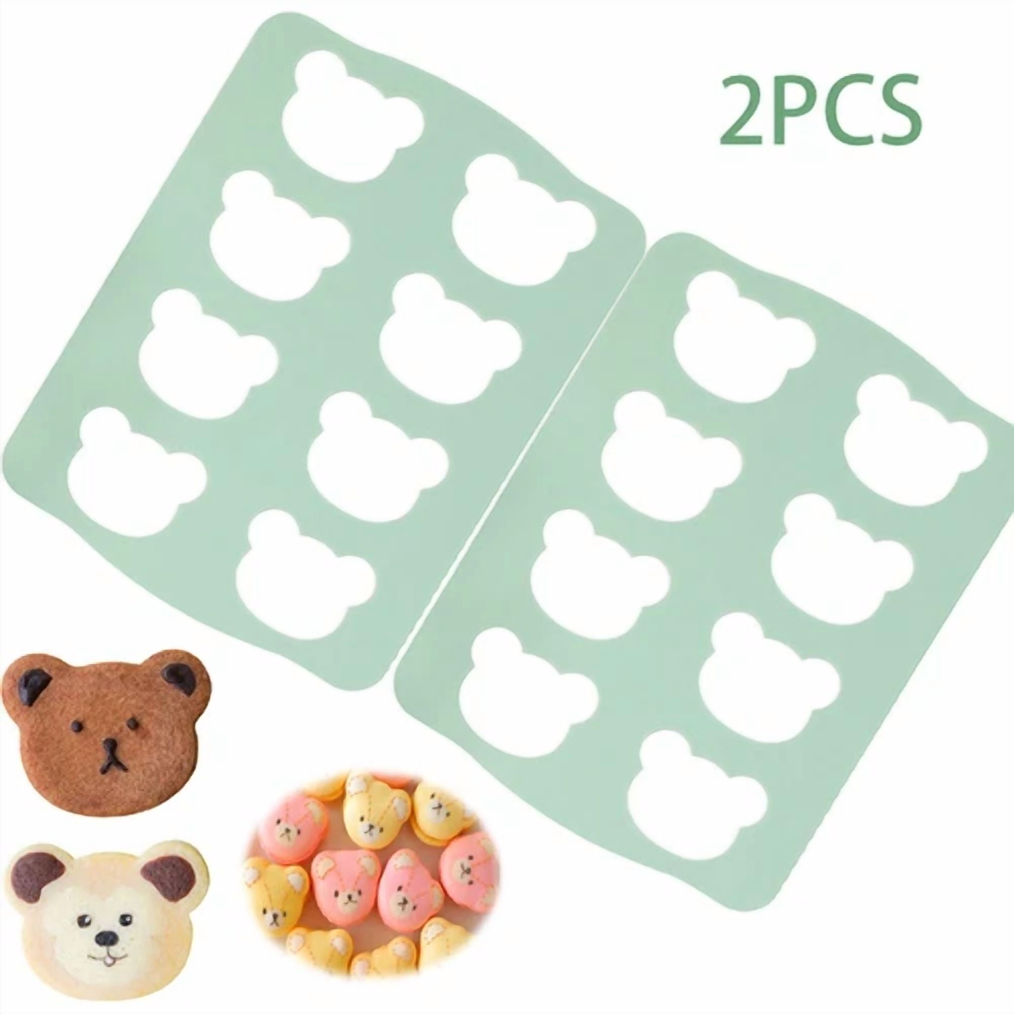 Vigor - 2X Bear Shape Cookie Shaper Silicone Mold Cracker Dacquoise ...