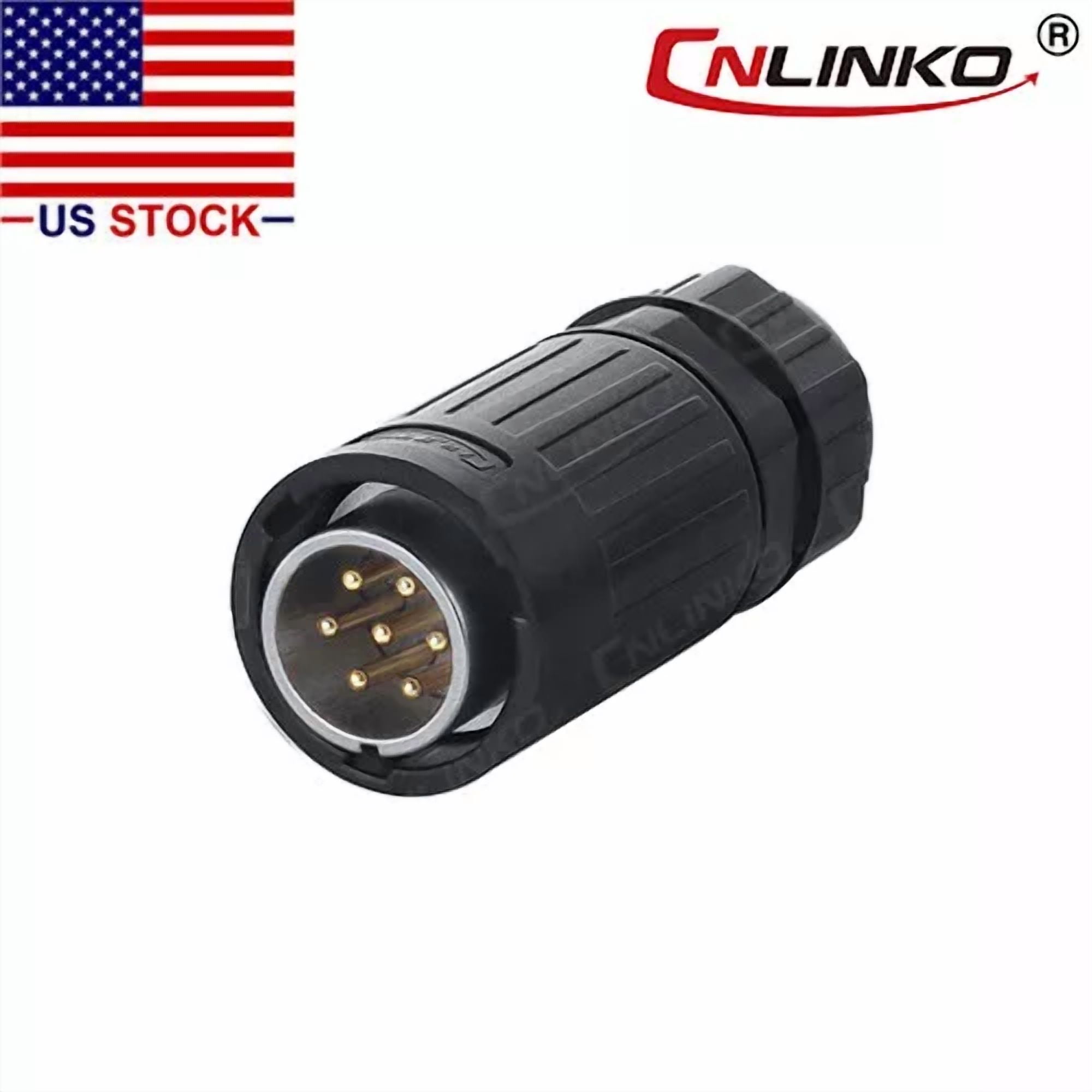 Vigor - 7 Pin Power Signal Circular Connector Male Plug Outdoor ...