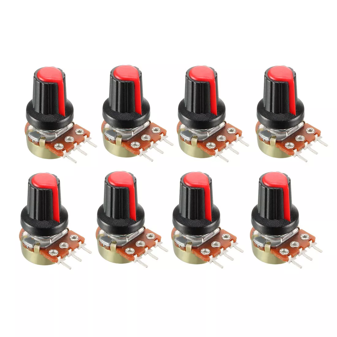 Vigor - 8Pcs 50K Ohm Variable Resistors Rotary Carbon Film Taper ...