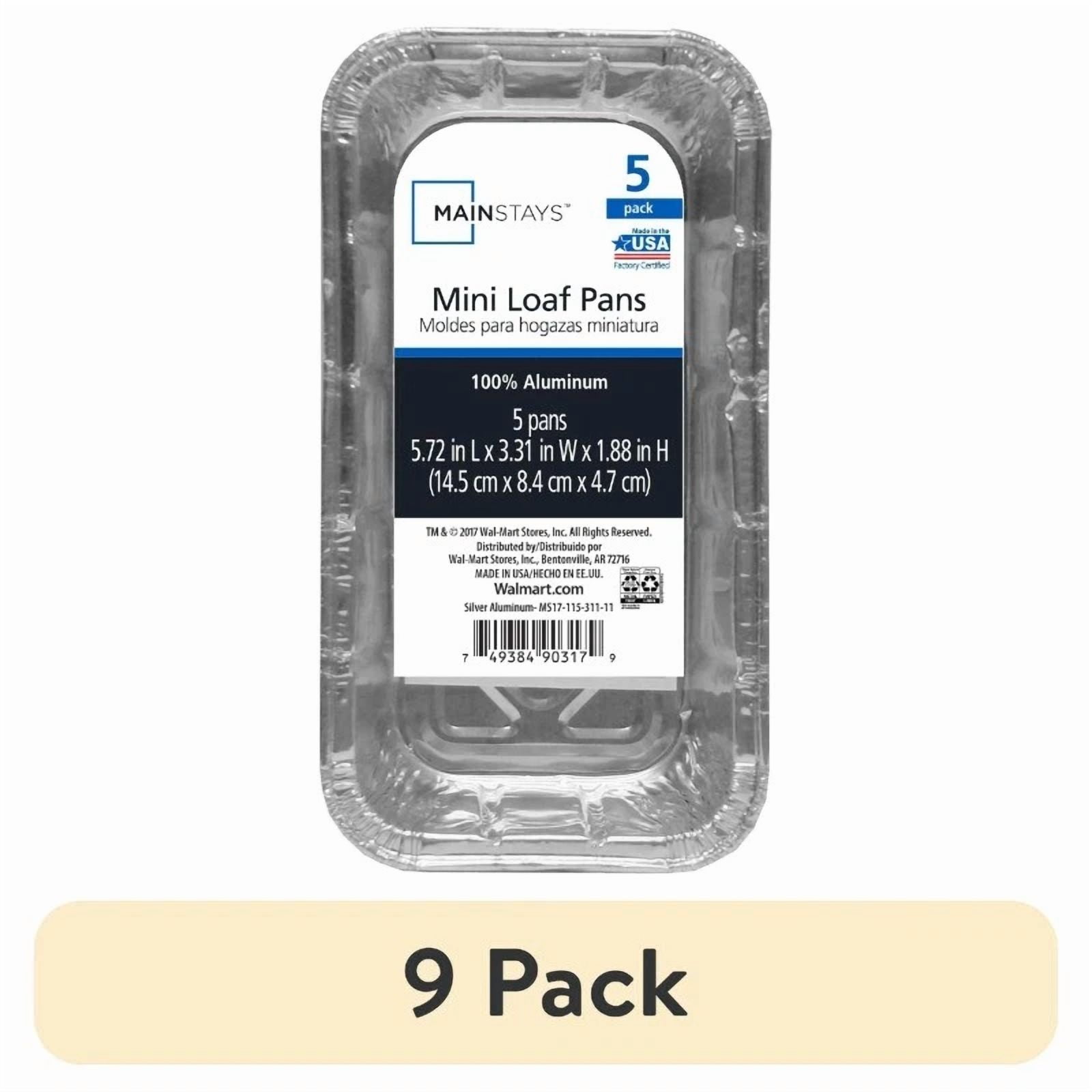 Vigor - (9 Pack) Aluminum Mini Loaf Pans, 5 Count Disposable For Easy ...