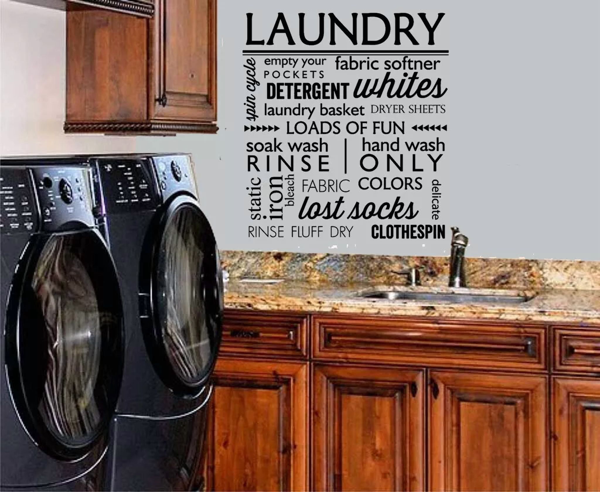 Vigor - Laundry Room Collage Vinyl Wall Decal Lettering Quote Sticker ...