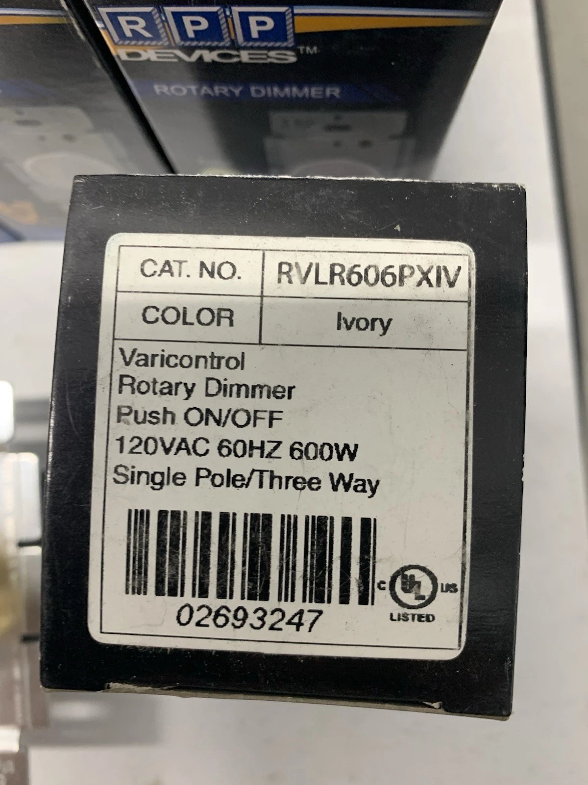 Vigor - Rpp 3-Way Rotary Push On/Off Light Dimmer Switch 600W 120Vac ...