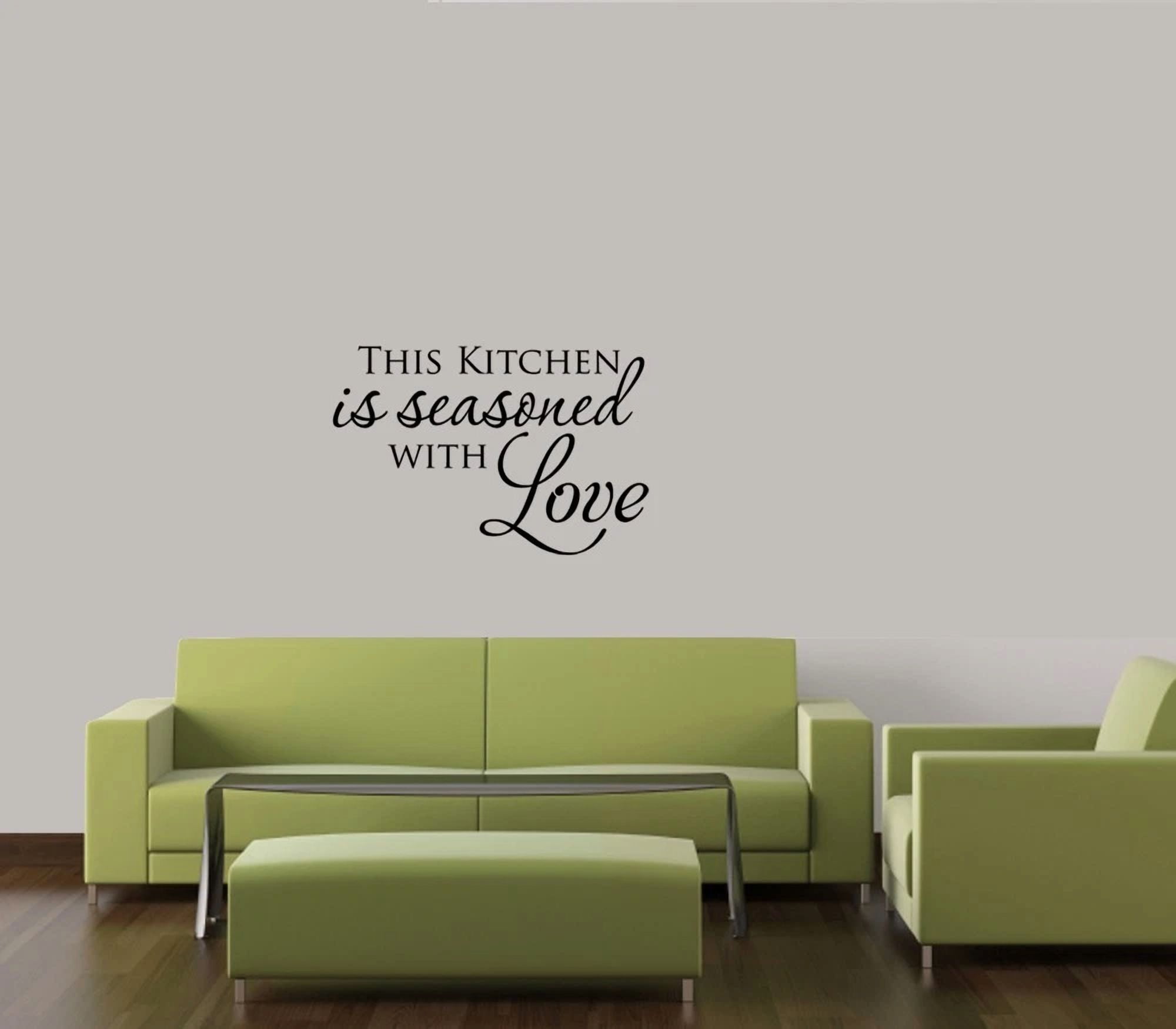Vigor - This Kitchen Is Seasoned With Love Vinyl Wall Decal Lettering ...